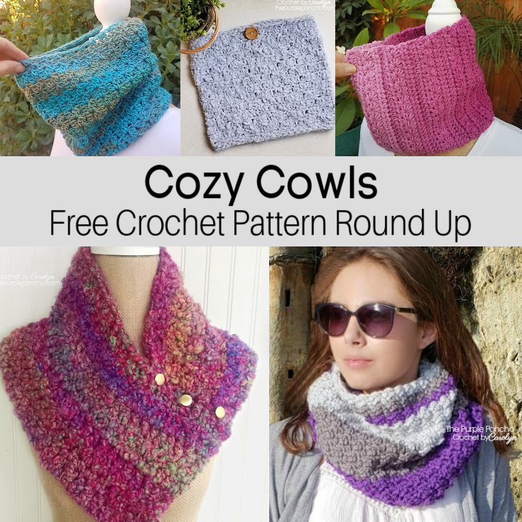 Cozy Cowls - Free Crochet Pattern Round Up - The Purple Poncho